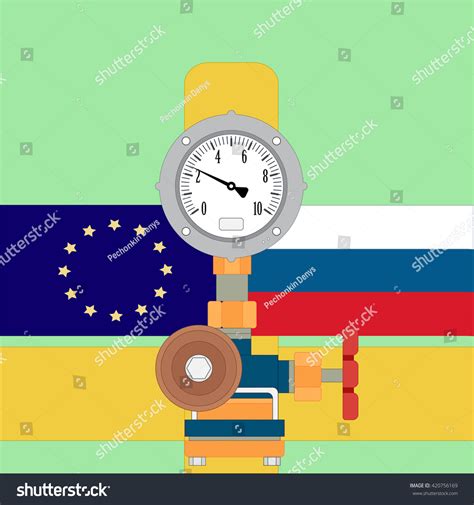 Gas Pipe Pressure Sensor Vector Image เวกเตอร์สต็อก ปลอดค่าลิขสิทธิ์ 420756169
