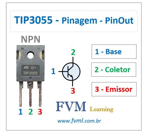 Pinagem Pinout Transistor Npn Tip3055 Características Fvml
