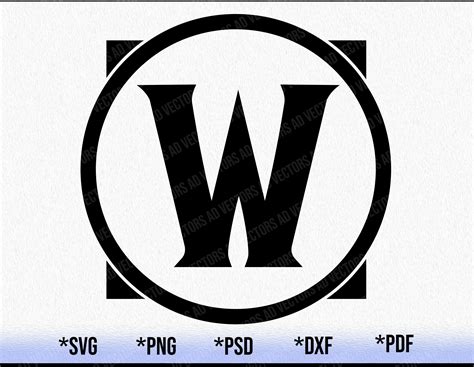Wow Logo Svg Clipart Archivo Corte World Of Warcraft Wow Etsy