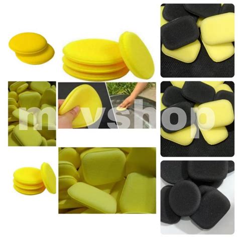 Jual Busa Pad Spon Pad Applicator Hitam Kuning Pad Busa Poles Busa Waxing Busa Aplikator