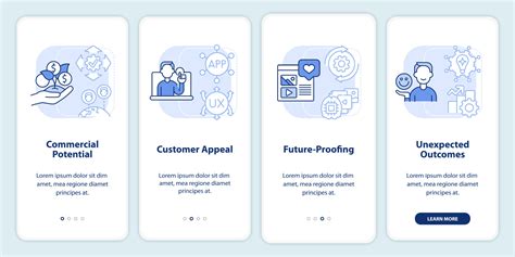 Digital First Mindset Importance Light Blue Onboarding Mobile App Screen Walkthrough 4 Steps