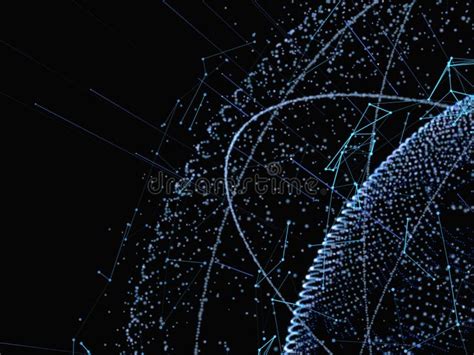 World Map Of Points Lines 3d Illustration Stock Illustration