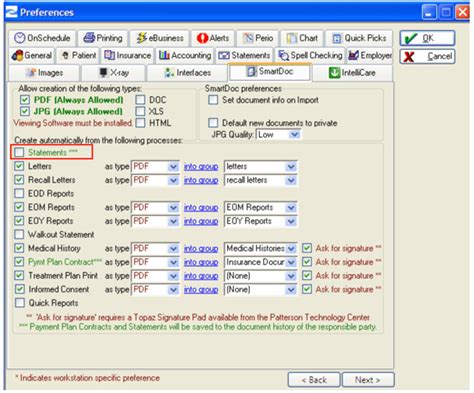Eaglesoft Statements