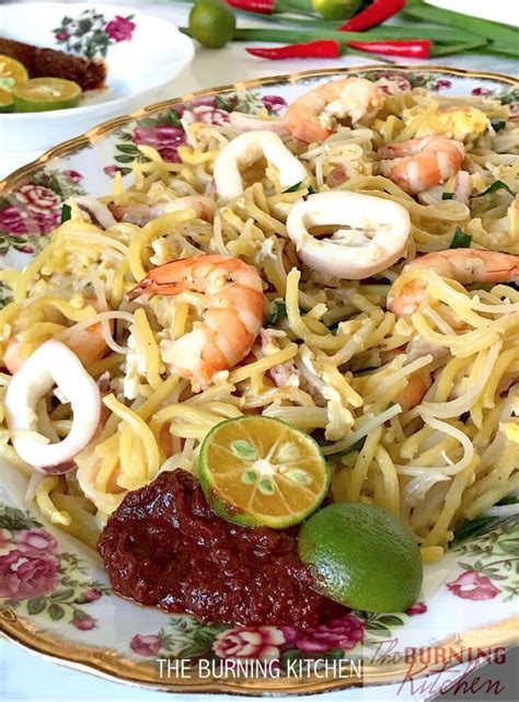 Fried Hokkien Prawn Mee Fried Hae Mee 炒福建虾面 The Burning Kitchen