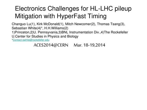ppt electronics challenges for hl lhc pileup mitigation with