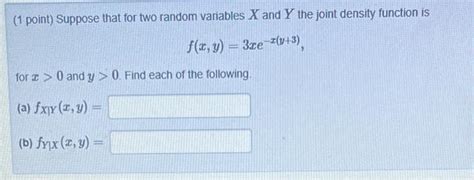Solved Point Suppose That For Two Random Variables X And Chegg