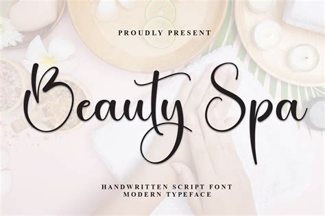Beauty Spa Font By Creativewhitee · Creative Fabrica