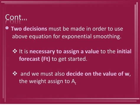 Exponential Smoothing Smoothing Techniques 2 Ppt