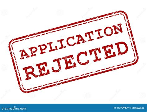 Application Rejected Rubber Stamp Illustration Icon Stock Vector Illustration Of Control