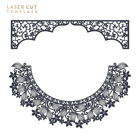 Premium Vector Floral Decorative Lace Pattern And Ornamental Corner