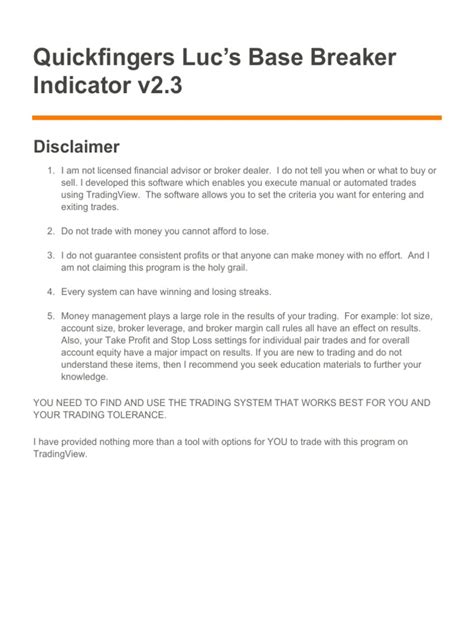 Quickfingers Luc Base Breaking Indicator V2 3 Documentation Pdf