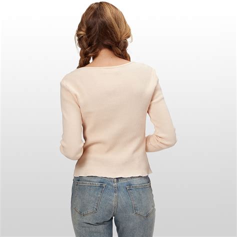 Back Beat Co Organic Cotton Waffle Scoop Neck T Shirt Women S Clothing