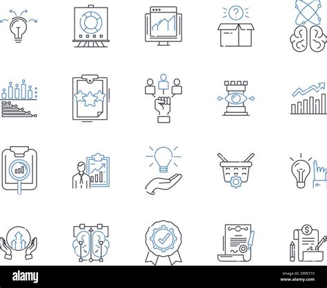 Proposal Line Icons Collection Request Offer Presentation Submission Proposal Applying