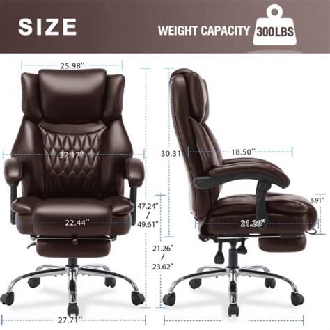 High Back Massage Reclining Office Chair With Footrest Executive
