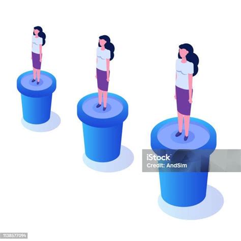 직원 직업 성장 경력 업적 아이소메트릭 개념입니다 벡터 일러스트 개발에 대한 스톡 벡터 아트 및 기타 이미지 개발 개선