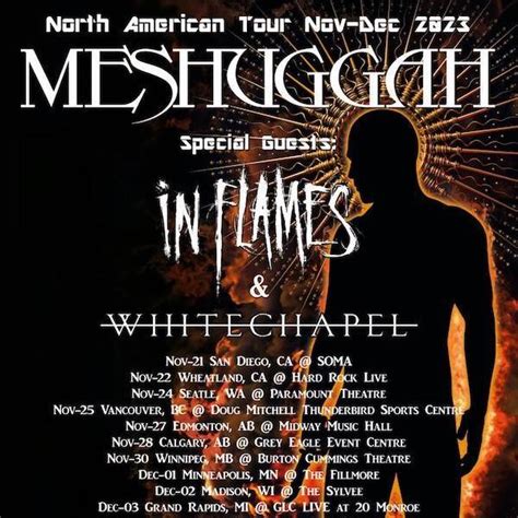 Meshuggah Announces Fall Tour Dates With In Flames And Whitechapel