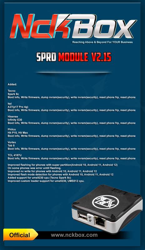 Nck Box Nck Pro Spreadtrum Module V215 22082022 Gsm Forum
