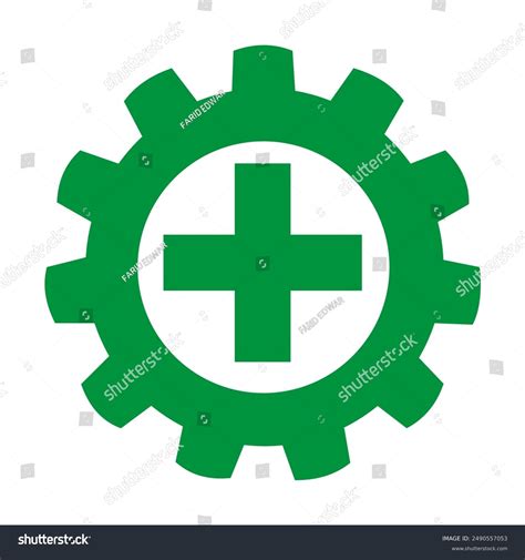 White Green Safety Symbolvector Illustrator Stock Vector Royalty Free