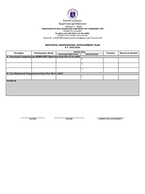 Ipdp Template Pdf