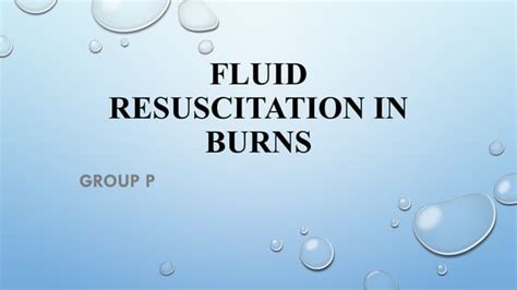 Fluid Calculation For Burn Ppt