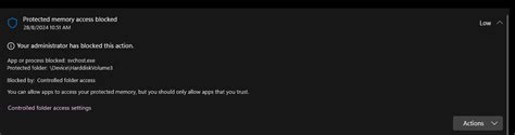 Protected Memory Access Blocked Microsoft Community
