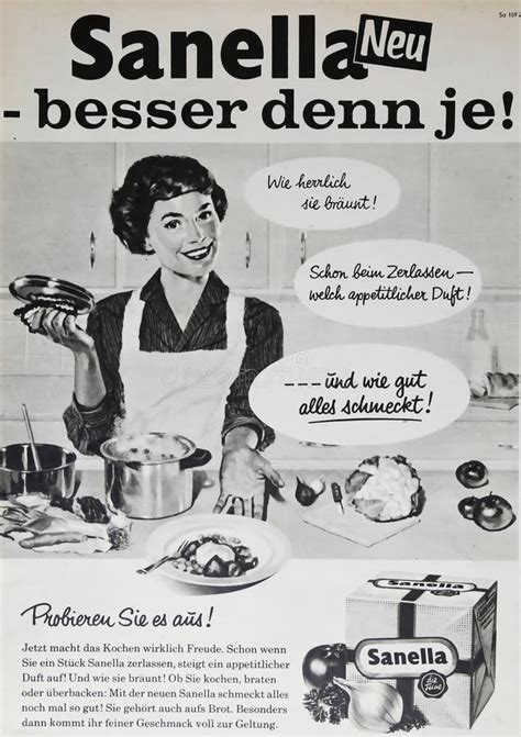 Old German Sanella Margarine Magazine Advertisement From 1959 Editorial