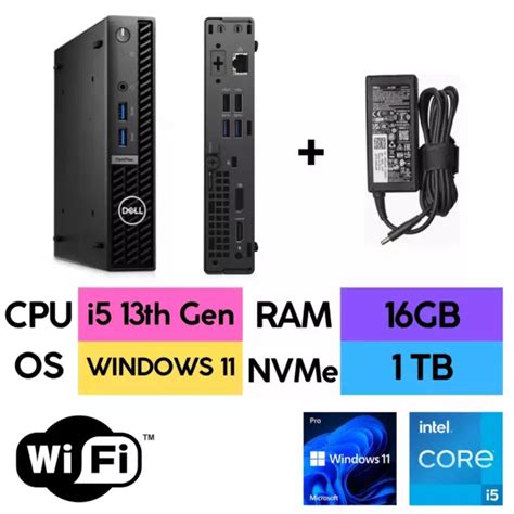 Dell Optiplex 7010 Micro I5 13th Gen 16gb Ram 1tb Nvme Ssd Windows 11