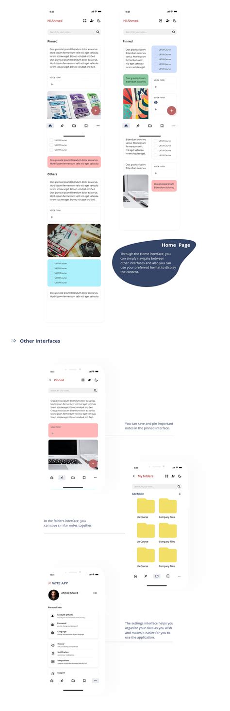 UX UI For Note App Case Study Behance UX UI For Note App Case Study Behance