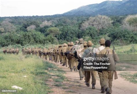 Armed Zipra Guerillas Making Their Way To An Assembly Point At Camp