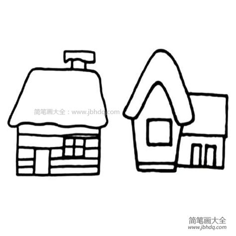 可爱小房子简笔画图片 学院 摸鱼网 Σ っ Д っ 让世界更萌 mooyuu