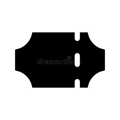 Ticket Booking Black Glyph Ui Icon Stock Vector Illustration Of Logo