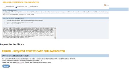 solved sap router renewal error sap community