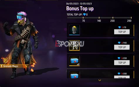 Cara Dapatkan Emote Grenade Magic Free Fire FF Esportsku