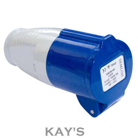 240v 16amp Electrical Socket Ip44 Rated