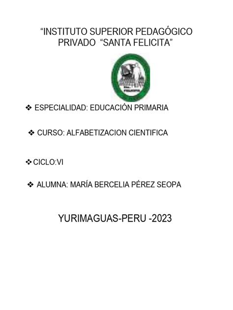 Instituto Superior Pedagógico Privado Pdf