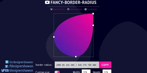 Fancy Border Radius Generator Generator To Build Organic Shapes With Css3 Border Radius