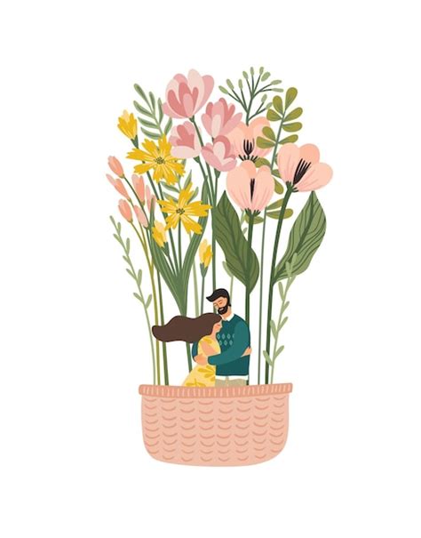 Ilustração romântica homem e mulher relacionamento de história de