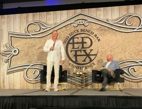 Enjoyed Our Lunch Speaker At The Edtx Bench Bar Lots Of Great Stories From Kevin Costner Back