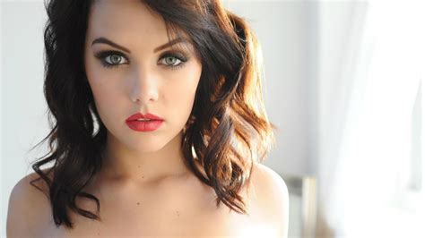 Wallpaper Face Women Model Long Hair Singer Red Lipstick Black