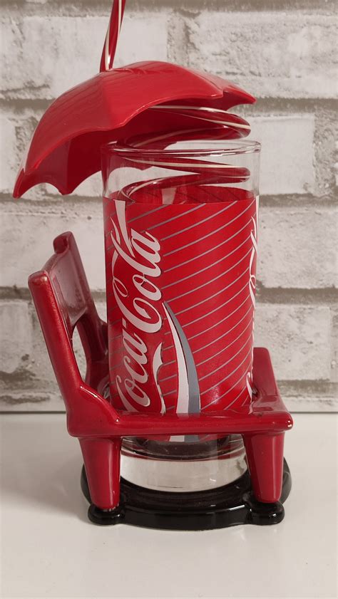 Vintage Red Coca Cola Glass Cup Etsy