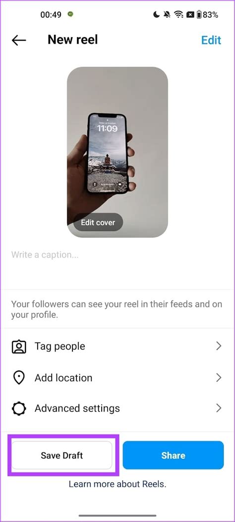 How To Save Access Or Delete Drafts On Instagram Guiding Tech