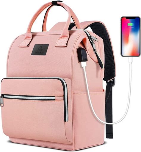 AG Rugzak Laptoptas Roze Rugtas Geschikt Voor 15 6 Inch Laptop