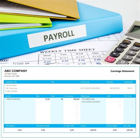 Payroll And Paystub Excel Template Exsheets