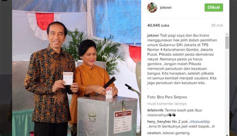 Presiden Jokowi Dan Ibu Iriana Nyoblos Di Pilkada DKI Jakarta Ini