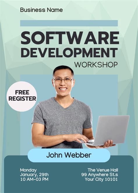 Software Development Workshop Announcement Online Invitation Template