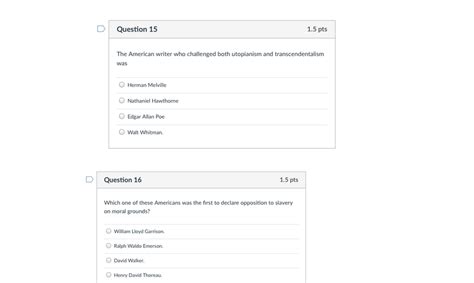 solved dquestion 15 1 5 pts the american writer who