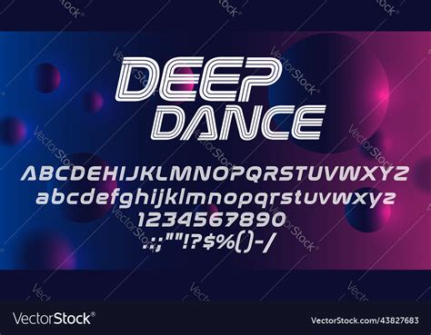Music Font Alphabet Club Party Trance Typeface Vector Image