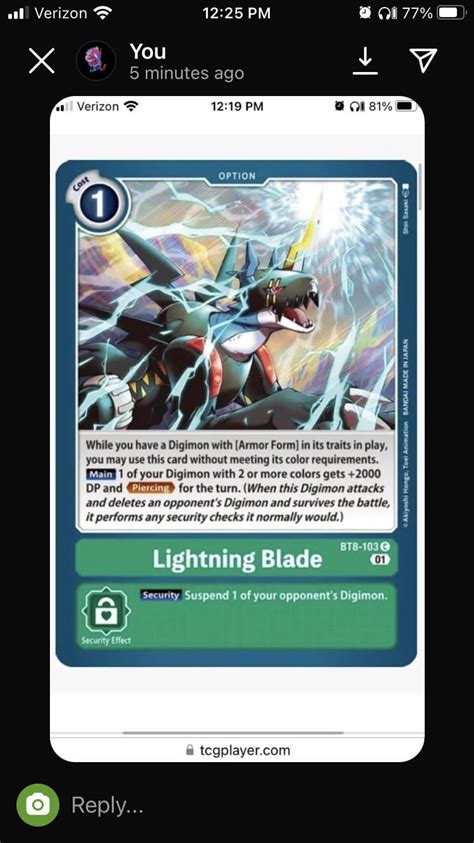 Would A Digimon Lose The Effect Of Lightning Blade R Digimoncardgame2020
