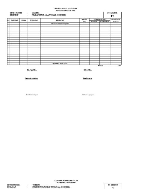 Format Solar Proyek Pdf