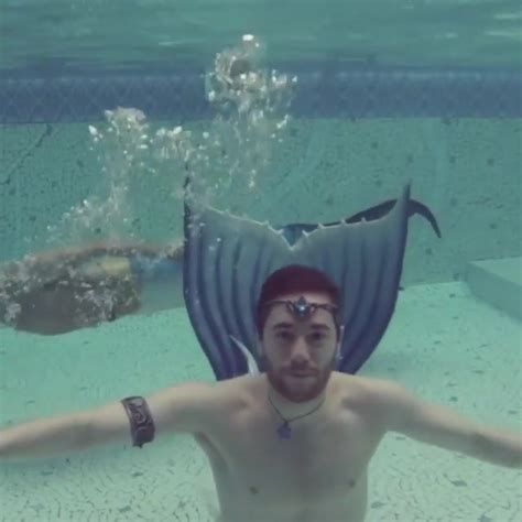Underwater Barefaced Gay Merman